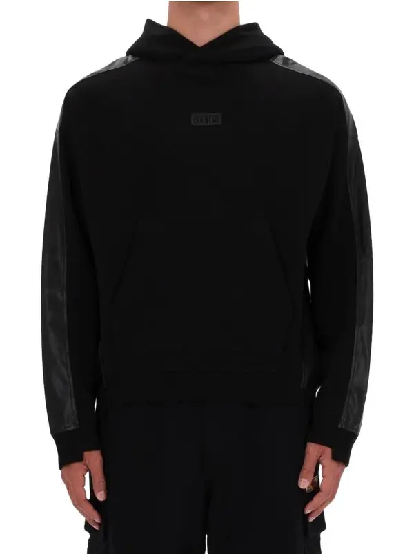 Versace Long Sleeve Logo Hoodie - Black