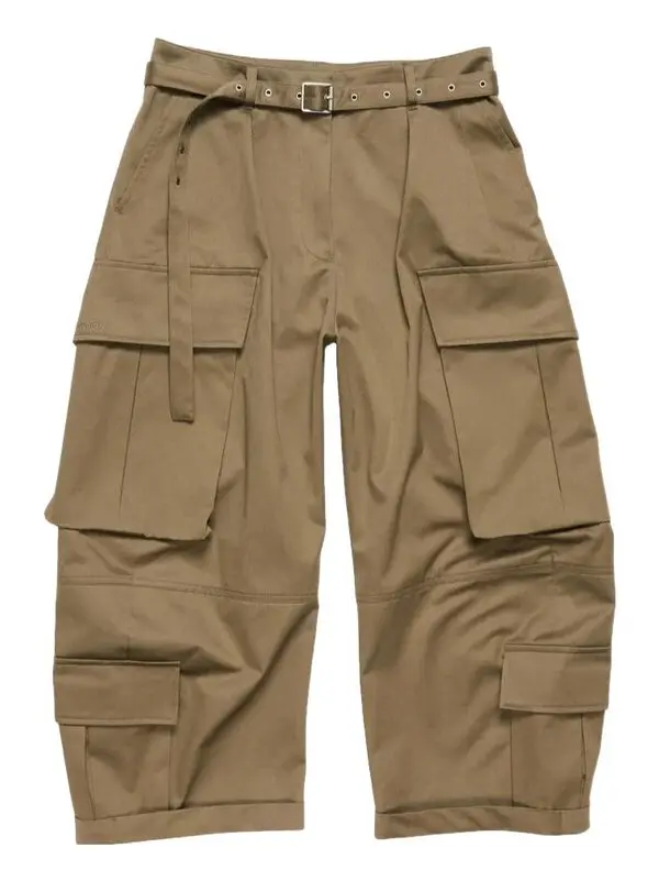 Acne Studios Belted Cargo Trousers - Khaki Green