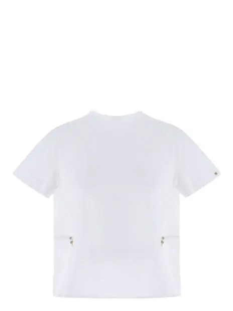 Herno Contrast-panel Drawstring Waist T-shirt - White