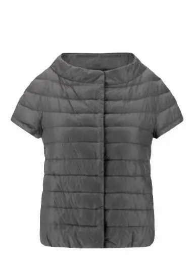 Herno Quilted Short-sleeved Down Jacket - Black