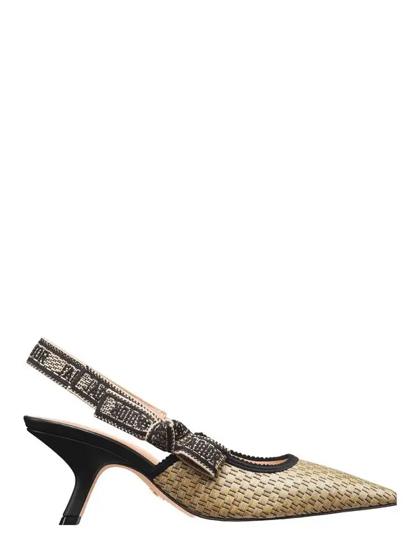 Dior J'adior Slingback Pumps With Bow Detailing - Black