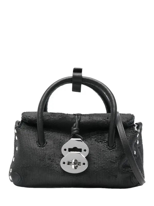 ZANELLATO Top Handle Shoulder Bag - Black