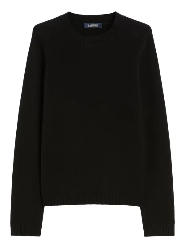Max Mara Damasco Crewneck Knitted Jumper - Black