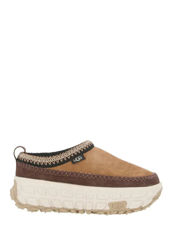 UGG Venture Daze Platform Slip-on Slippers With Contrast Stitching - White