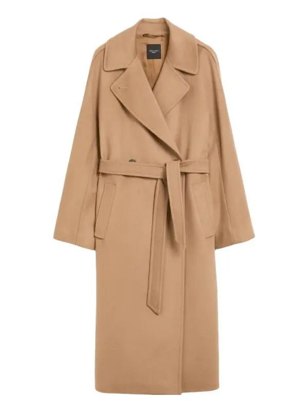Max Mara Resina Belted Long Coat - Camel