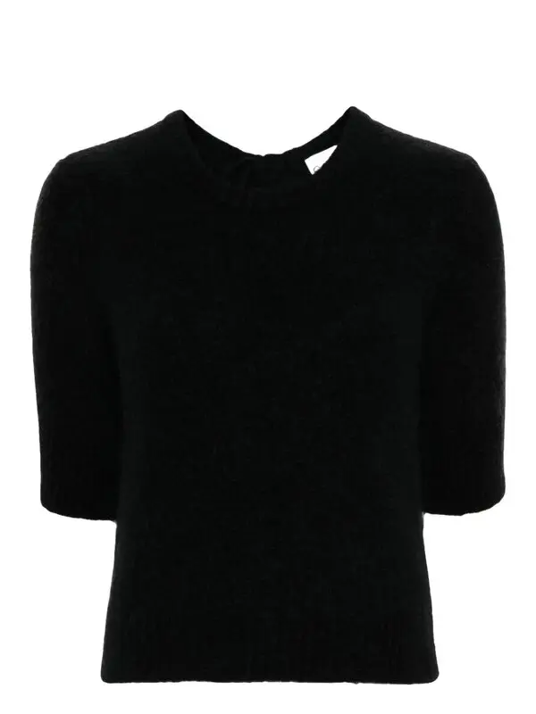 GANNI Strap Back Sweater - Black