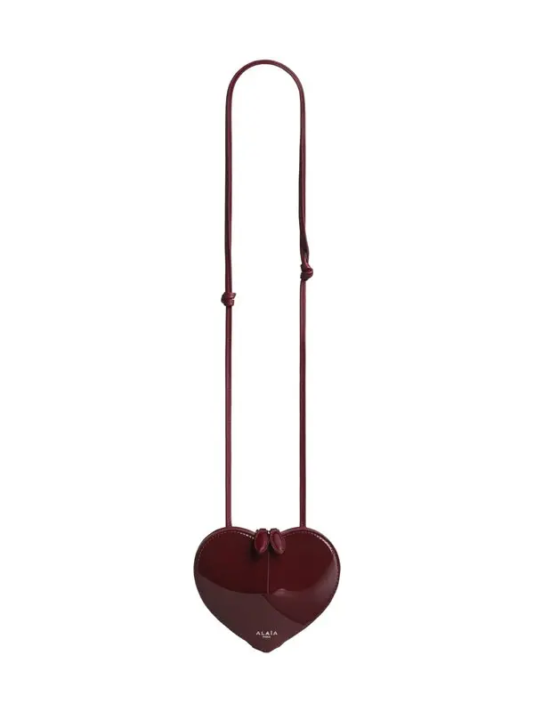 Alaïa Le Coeur Heart Crossbody Bag - Garnet Red