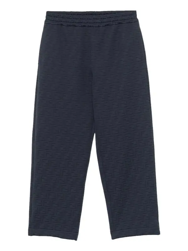 Fendi Ff-embossed Sytraight-leg Sweatpants - Black
