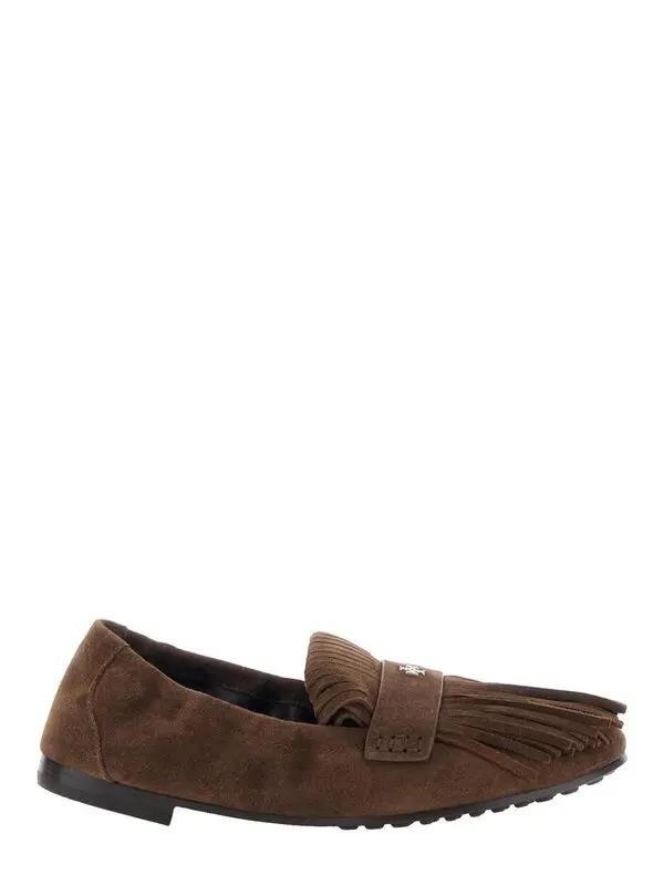 Tory Burch Ballet Fringe Loafers - Brown