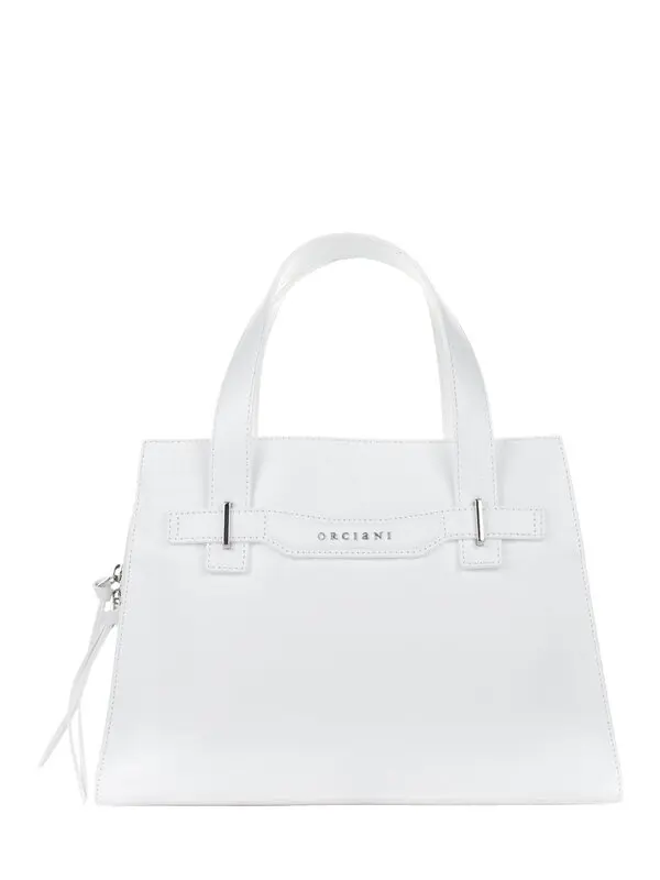 ORTIGNI Logo Shoulder Bag - White