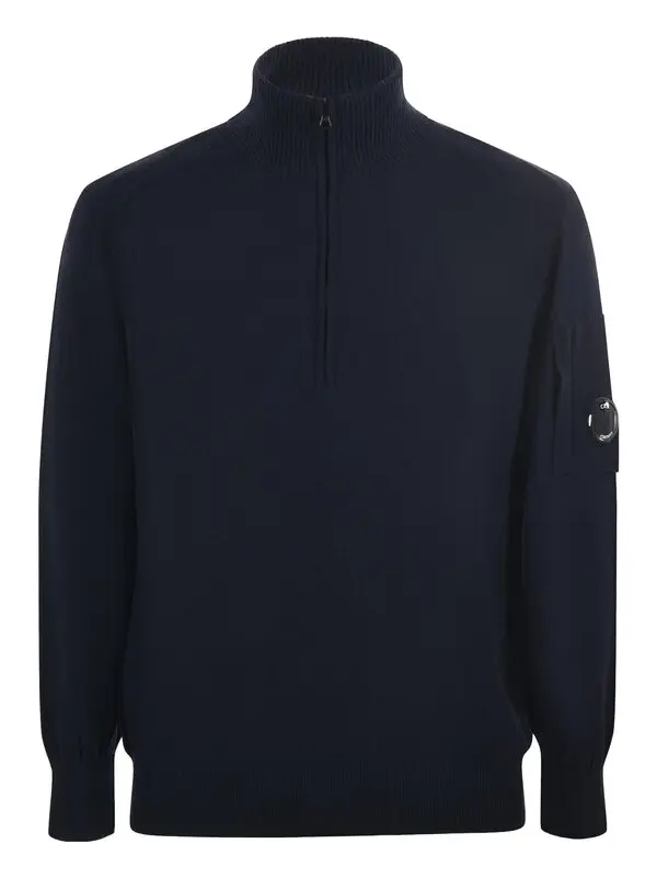 C.P. COMPANY Zip-pocket Sweater - Blue