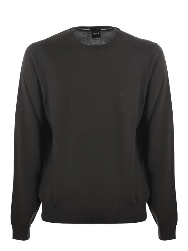 Hugo Boss Fine-knit Crew Neck Jumper - Black