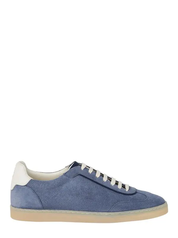 Brunello Cucinelli Suede Low Top Sneakers - Blue