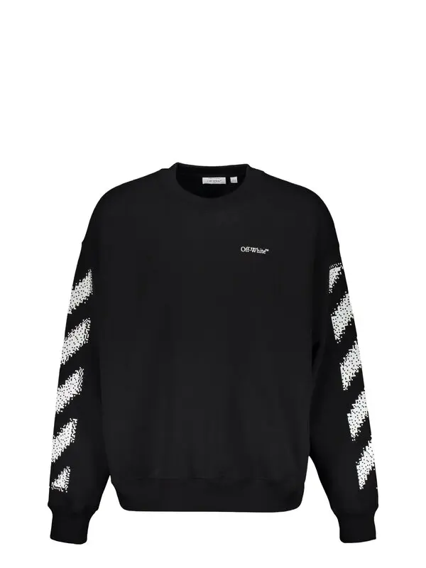 Off-White Diagonal Sleeve Sweatshirt - Black