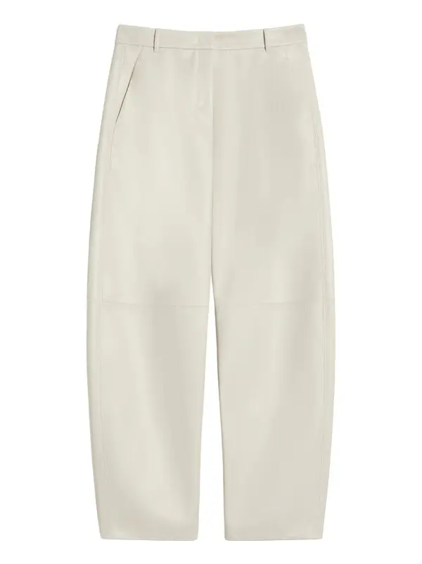 Max Mara Belted Barrel-leg Trousers - Sand-colored