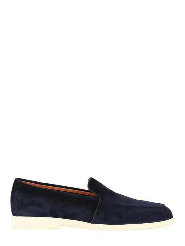 Santoni Malibu Almond Toe Loafers - Black
