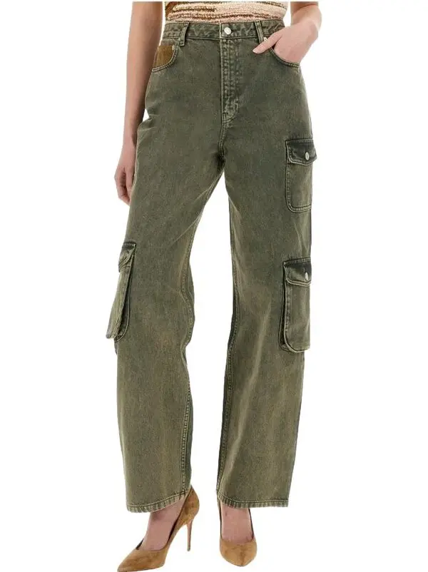 Moschino Straight-leg Cargo Jeans - Green