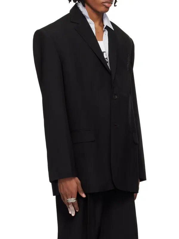 Y/project Pinched Front Dropd Shoulder Blazer - Black