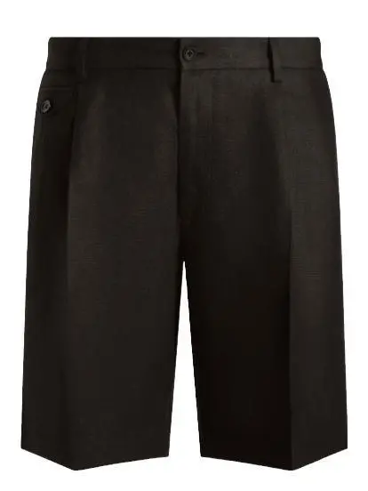 Dolce & Gabbana Pleated Bermuda Shorts - Black