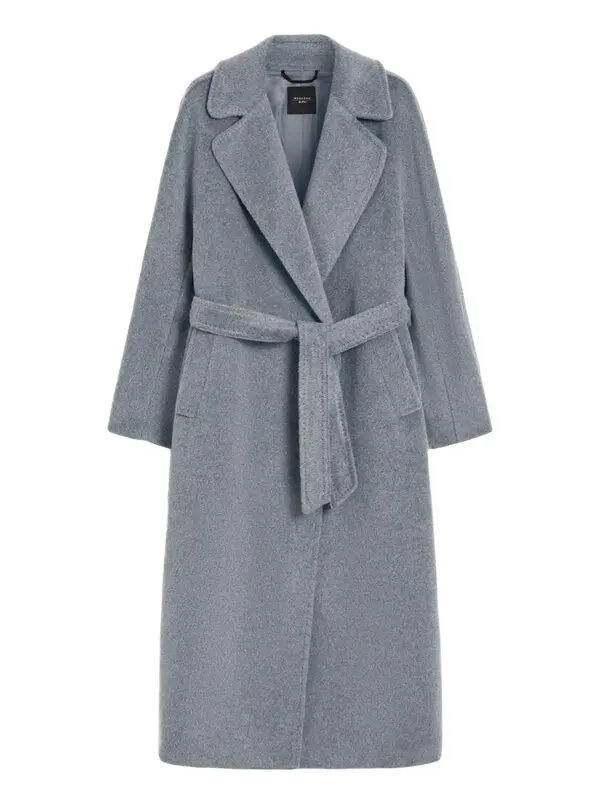 Max Mara Tempera Belted Coat - Medium Gray