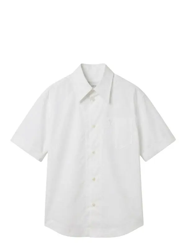 AMI Paris Curved Hem Shirt - White