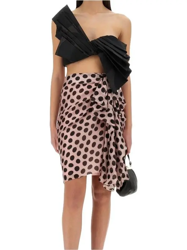 Nina Ricci Bow Detail One-shoulder Top - Black