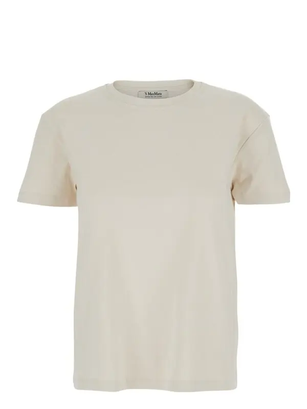 Max Mara Bella Graphic-embroidered Crewneck T-shirt - Sand