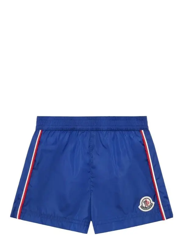 Moncler Tricolor Trim Swim Shorts - Electric Blue