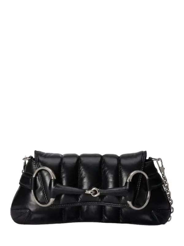 Gucci Horsebit Chain Small Shoulder Bag - Black