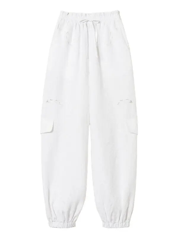 TWINSET Embroidered Cargo Joggers - White