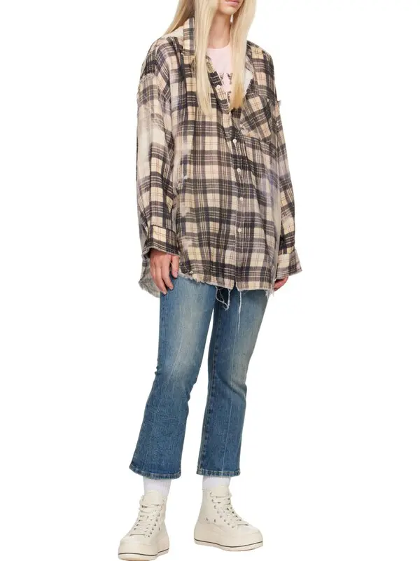 R13 Flared Jeans With Multiple Pockets - Blue