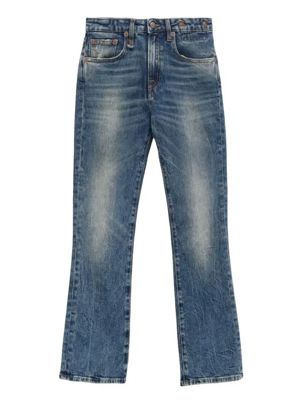 R13 Flared Jeans With Multiple Pockets - Blue