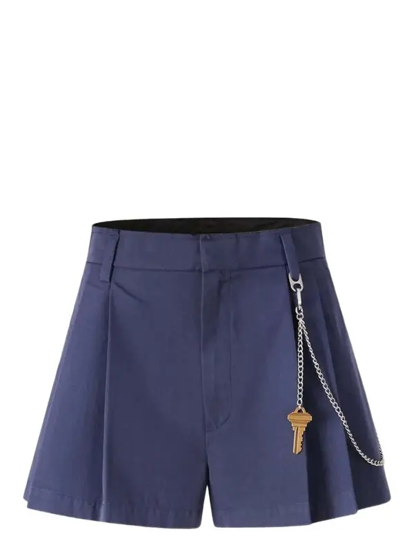 Alexander Wang Pleated Chain Detail Skorts - Blue Ink