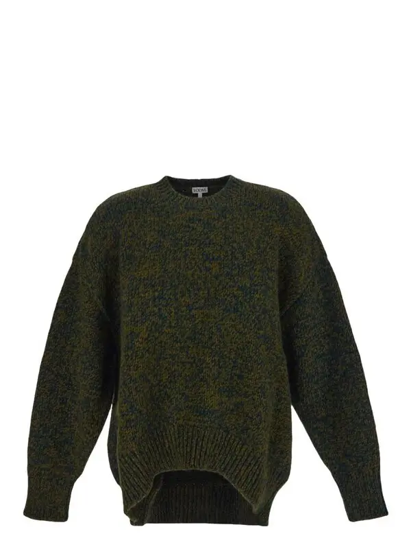 Loewe Cut-out Knitted Jumper - Green