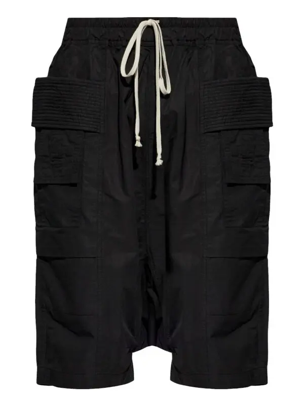 Rick Owens Cargo Drawstring Shorts - Black