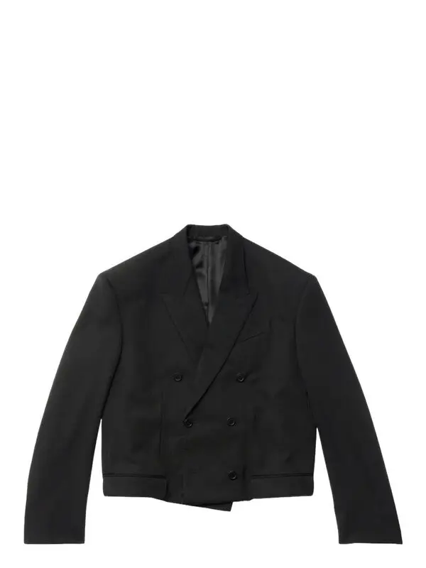 Balenciaga Folded Tailored Jacket - Black
