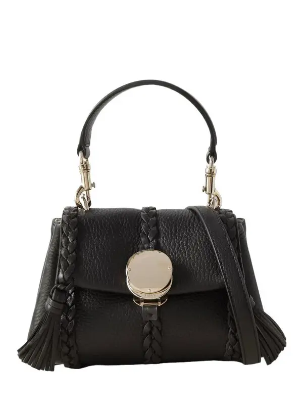 Chloé Penelope Tassel Detailed Mini Top Handle Bag - Black