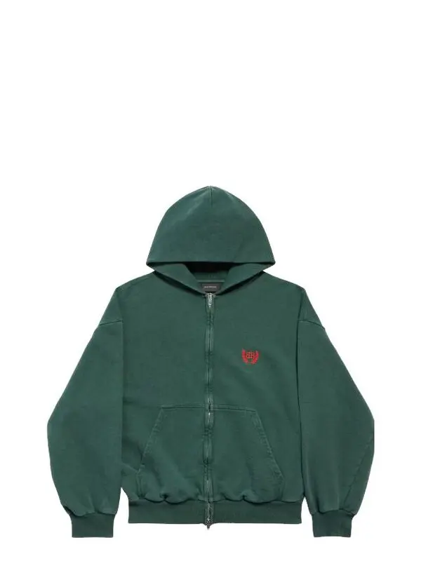 Balenciaga Laurel Classic Zip-up Hoodie - Dark Green
