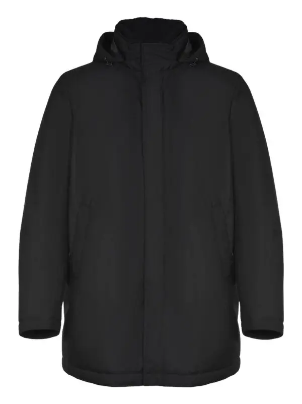 Herno Long-sleeved Hooded Down Jacket - Black