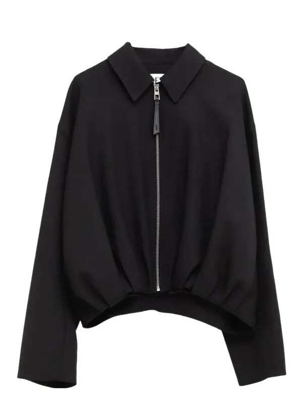 Loewe Zip-up Draped Jacket - Black
