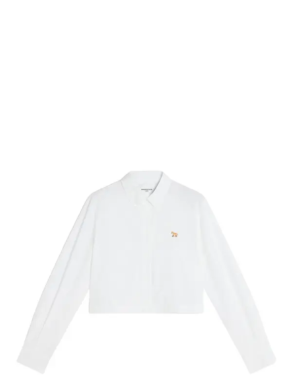 Maison Kitsuné Baby Fox Cropped Shirt - White