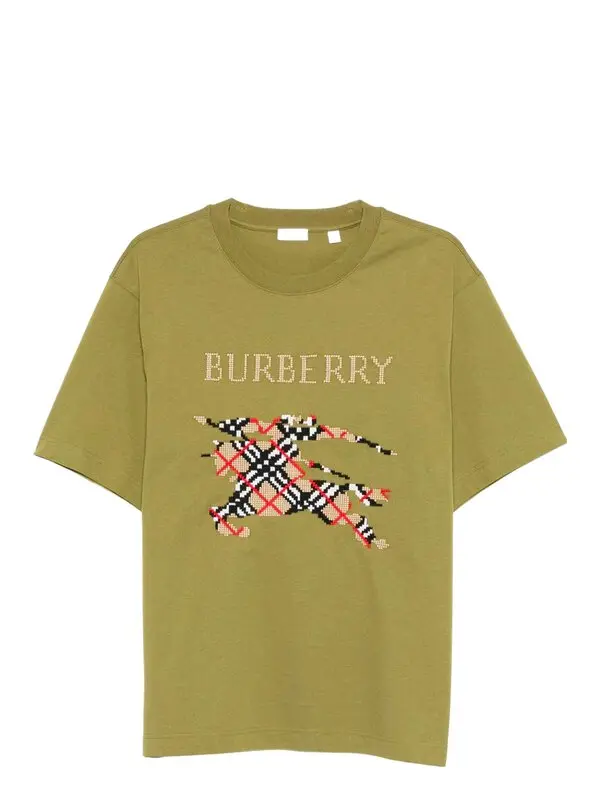 Burberry Edk-embroidered T-shirt - Green