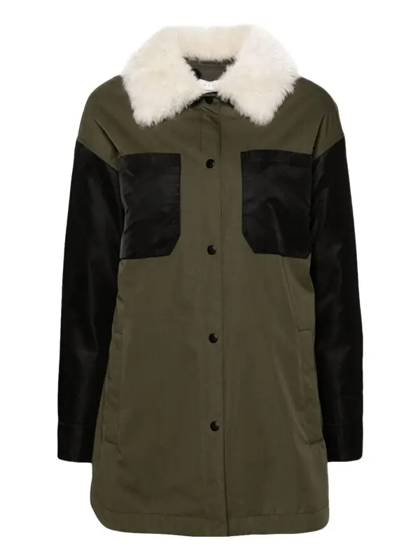 LISKA Color-coded Layered Coat - Green