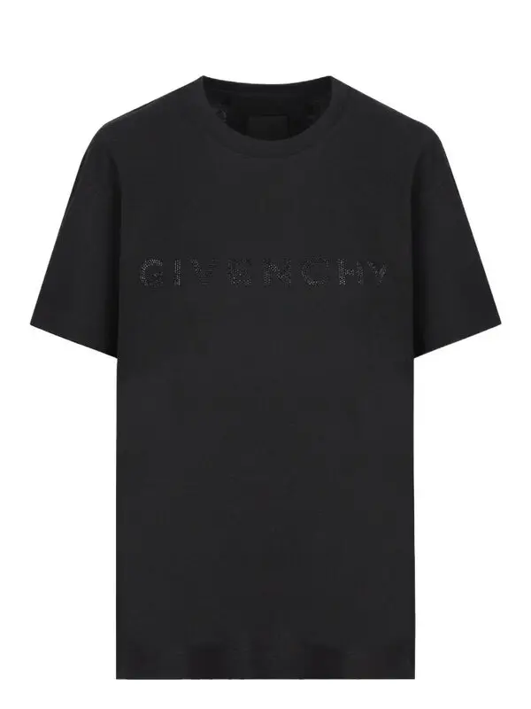 Givenchy Logo Embellished Crewneck T-shirt - Black
