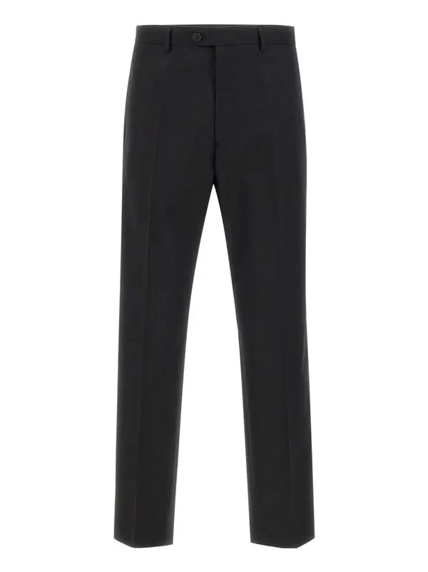 MAISON MARGIELA Tailored Straight-leg Trousers With Contrast Stitching Detail - Black