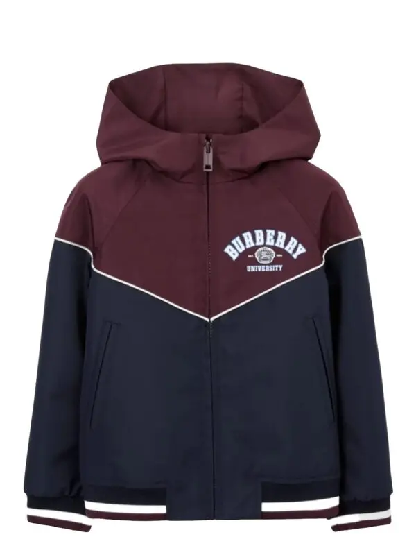 Burberry College Graphic Hooded Jacket - Black