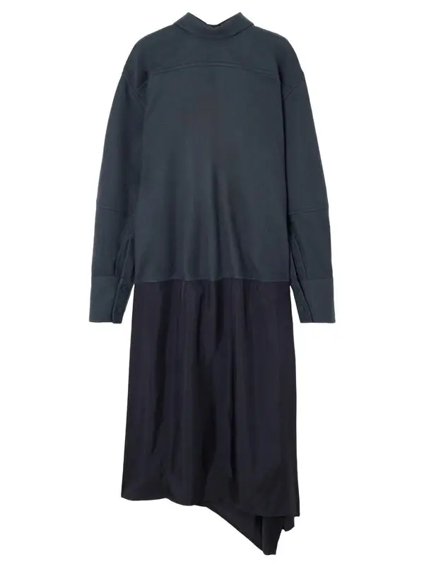 JIL SANDER Asymmetrical Dress With Back Buttons - Navy