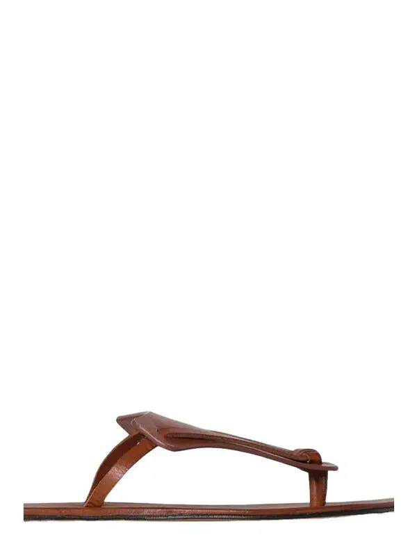 THE ROW Helena Knotted Flip Flops - Brown