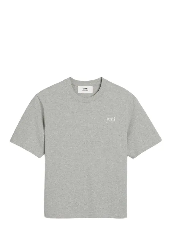 Ami Logo Crewneck T-shirt - Gray