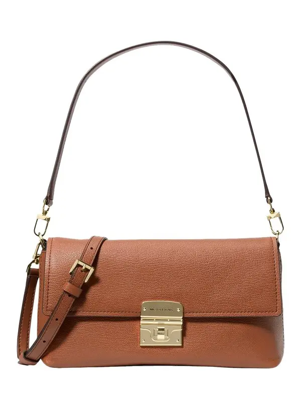 Michael Kors Addie Medium Leather Convertible Shoulder Bag - Brown